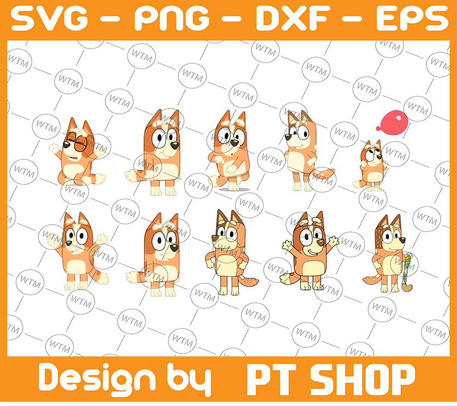 10 Designs Bingo SVG Bundle | Bluey svg | Bluey birthday | B | Inspire ...