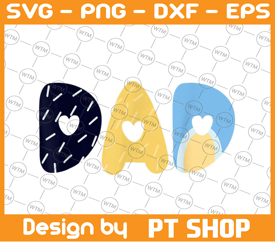 Bluey Dad For Daddy, Blue Heeler Cartoon Dog Family, Father' - Inspire ...