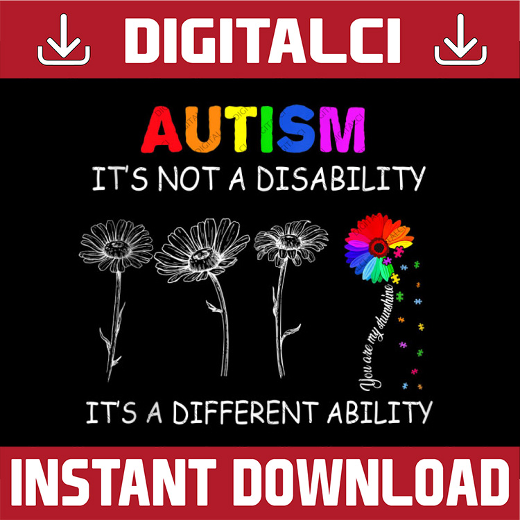 Autism It's A Different Ability Flower Puzzle Autism PNG Sub | Inspire ...