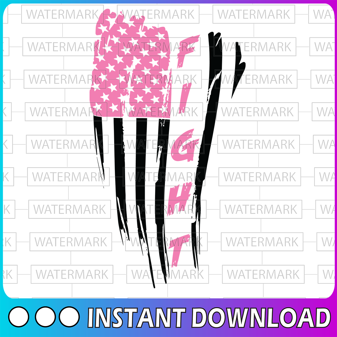 Fight svg Awareness Svg Breast cancer svg png, Pink Ribbon F | Inspire ...