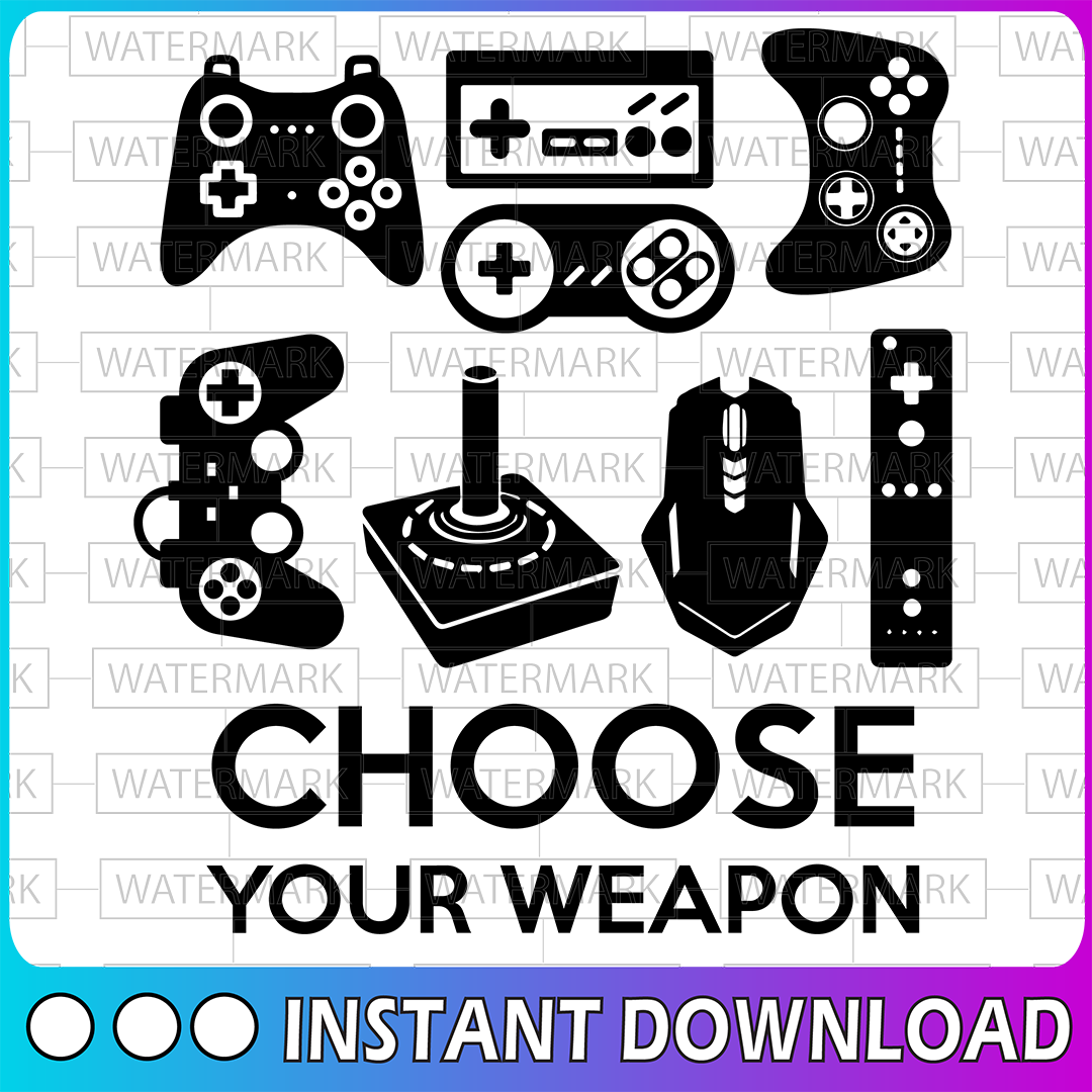 Choose your Weapon SVG file esp ,png ,dxf Controller can be - Inspire ...