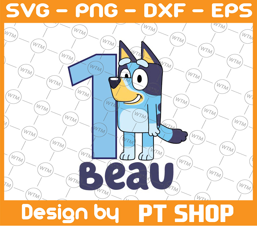 Custom Name Bluey, Personalized Name and Age Bluey Birthday | Inspire ...