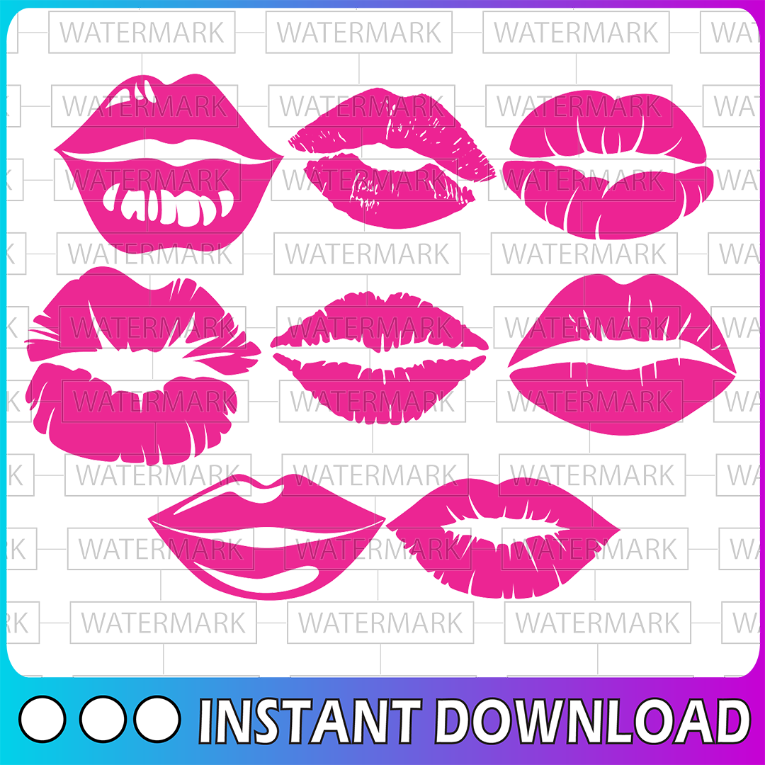 Lips SVG, Lips Bundle Svg, Kiss, Bleeding Lips, Biting Lips, | Inspire ...