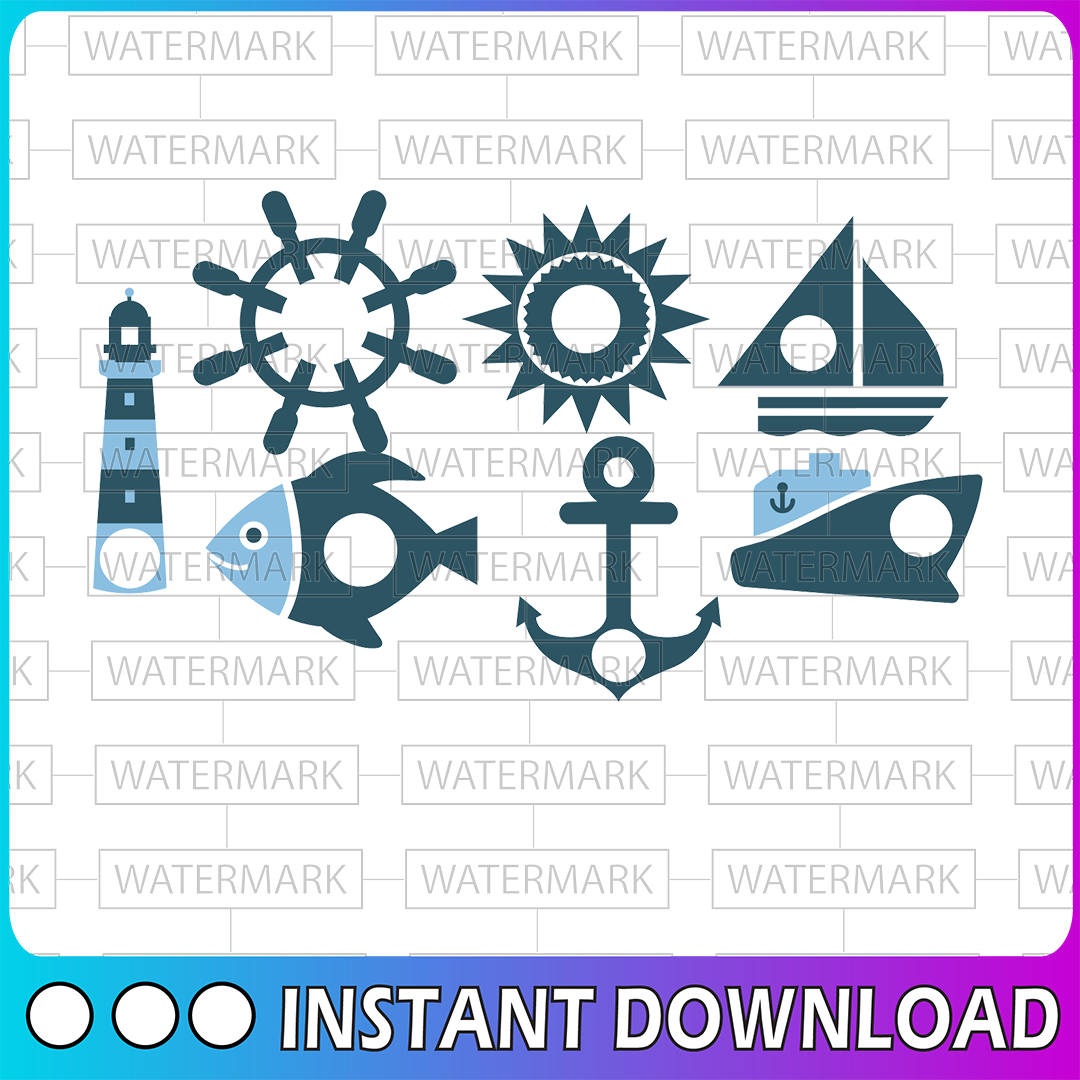 Nautical SVG Bundle, Nautical SVG, Nautical Clipart, Nautica | Inspire ...