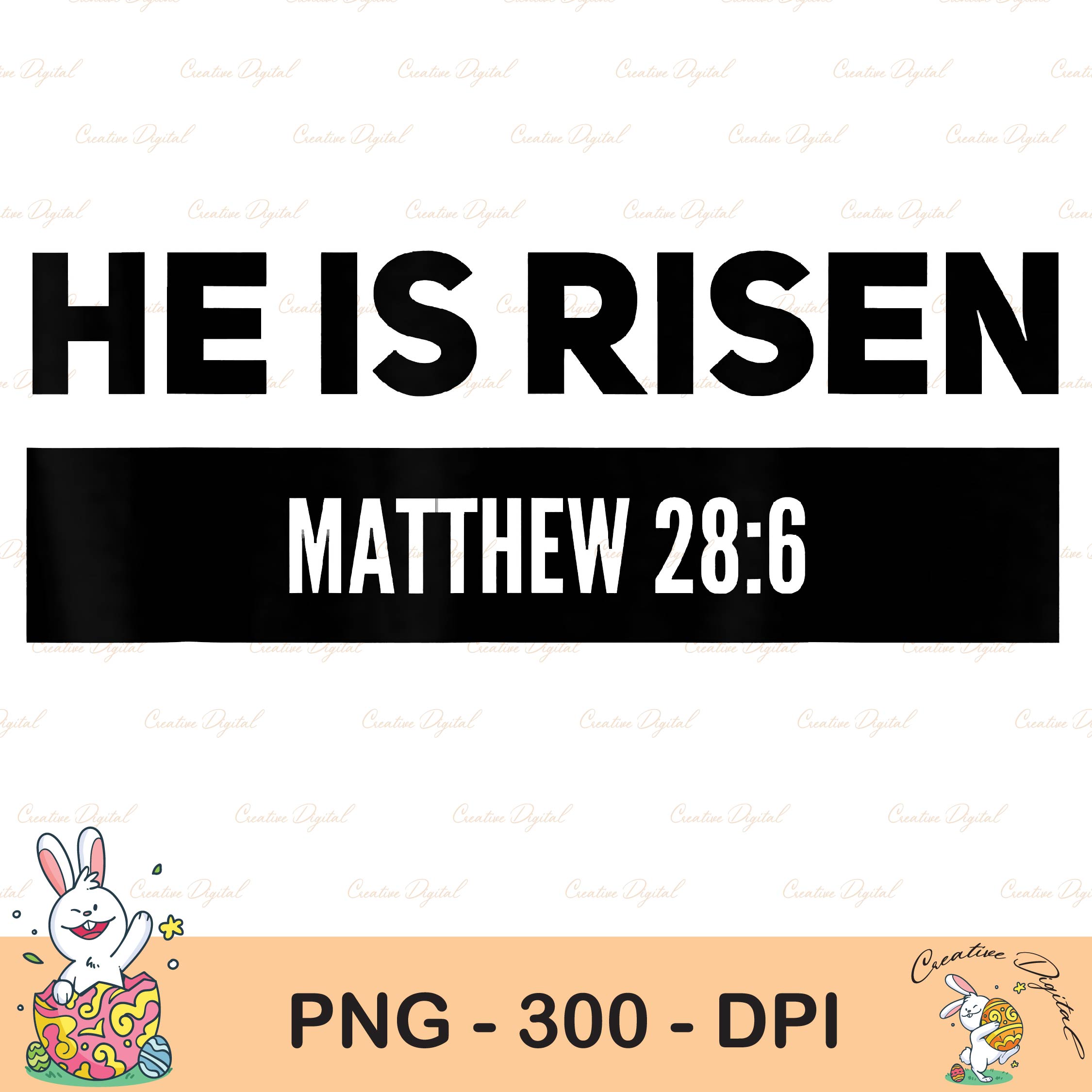 He Is Risen Matthew 286 Easter Celebration Christian Design | Inspire ...