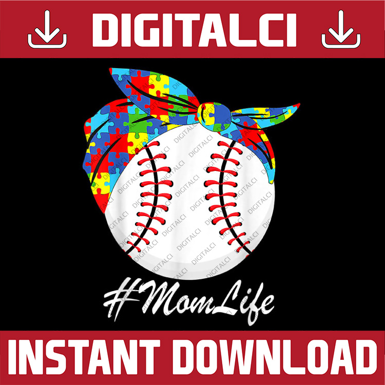 Autism Mom Baseball Messy Bun Autism Awareness PNG Sublimati | Inspire ...