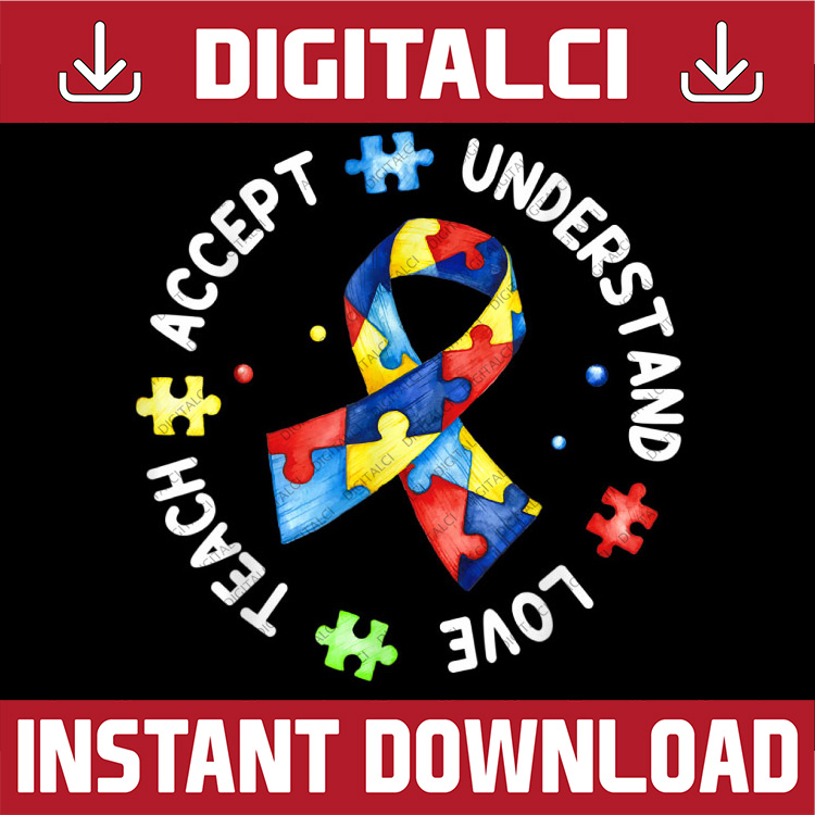Teach Accept Understand Love Autism Awareness Puzzle Teacher | Inspire ...