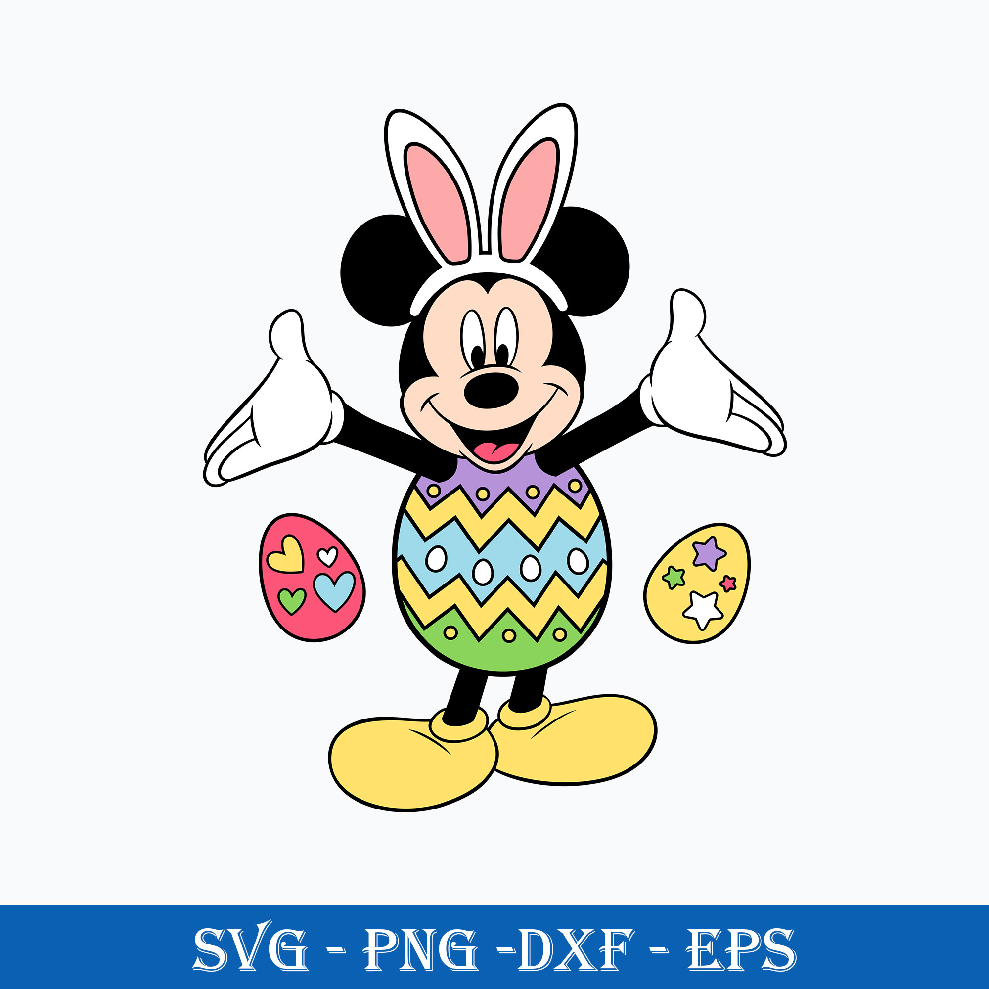 Happy Easter Ears Boy Svg, Easter Mickey Svg, Easter Egges S | Inspire ...
