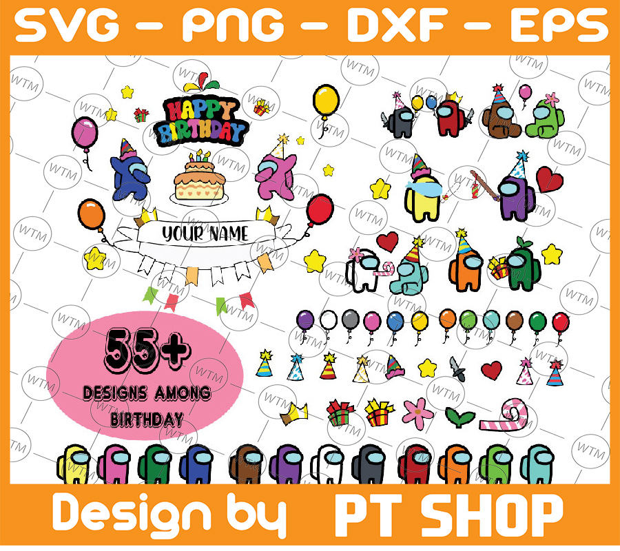 Personalized Among Us Happy Birthday | Design Custom Gift | - Inspire ...