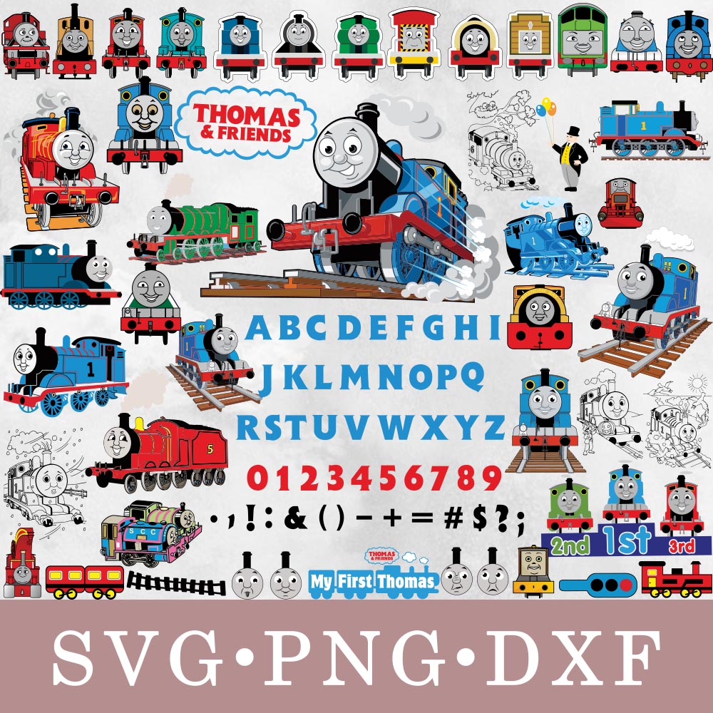 Thomas the train svg, Thomas the train bundle svg, png, dxf | Inspire ...