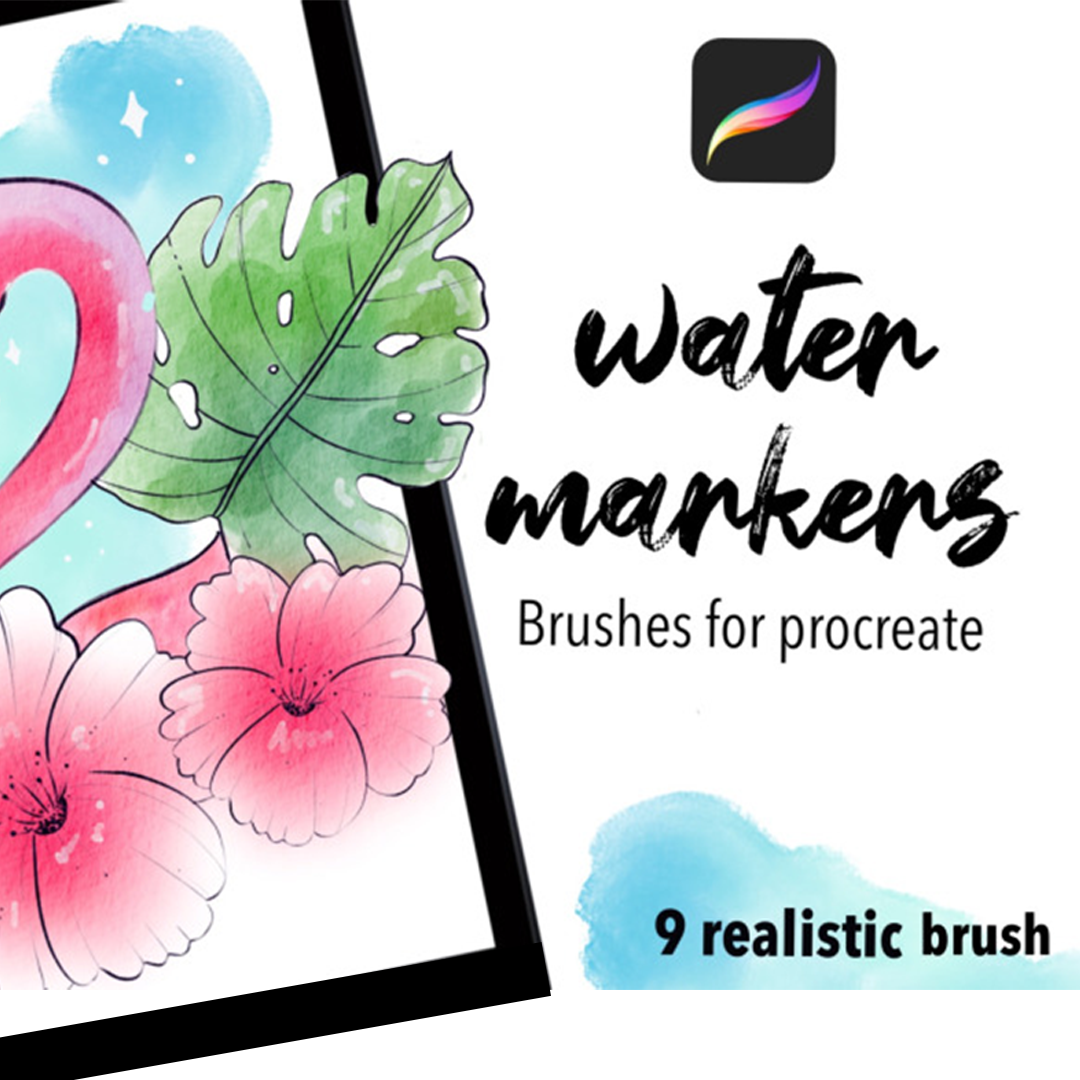 watrcolr marker procreate brush | Inspire Uplift
