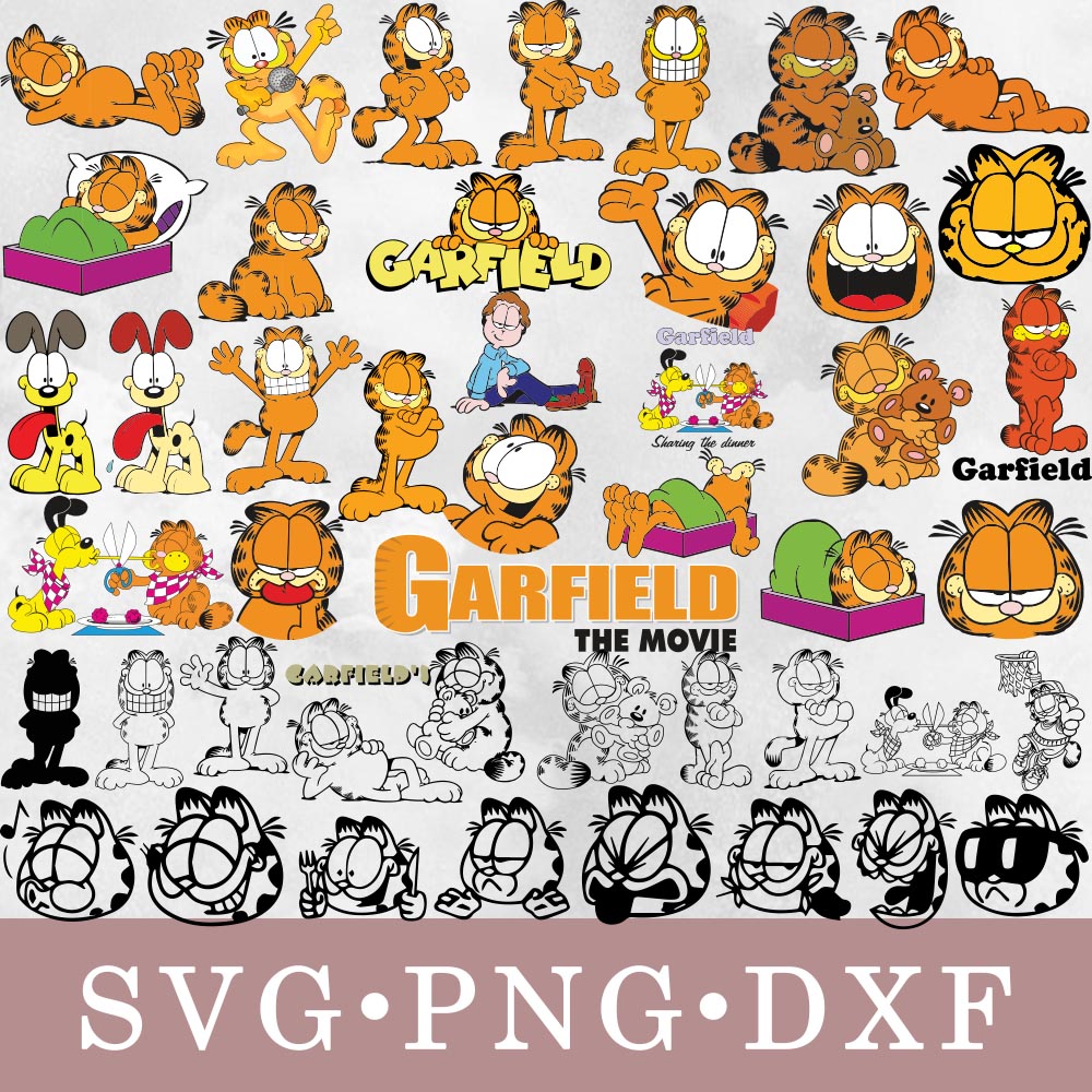 Garfield svg, Garfield bundle svg, png, dxf - Inspire Uplift