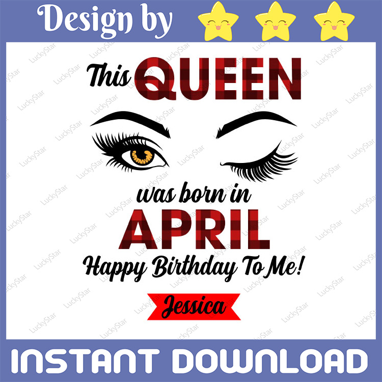 This Queen April girl Png, April birthday Png, Lips Png, Wom - Inspire ...