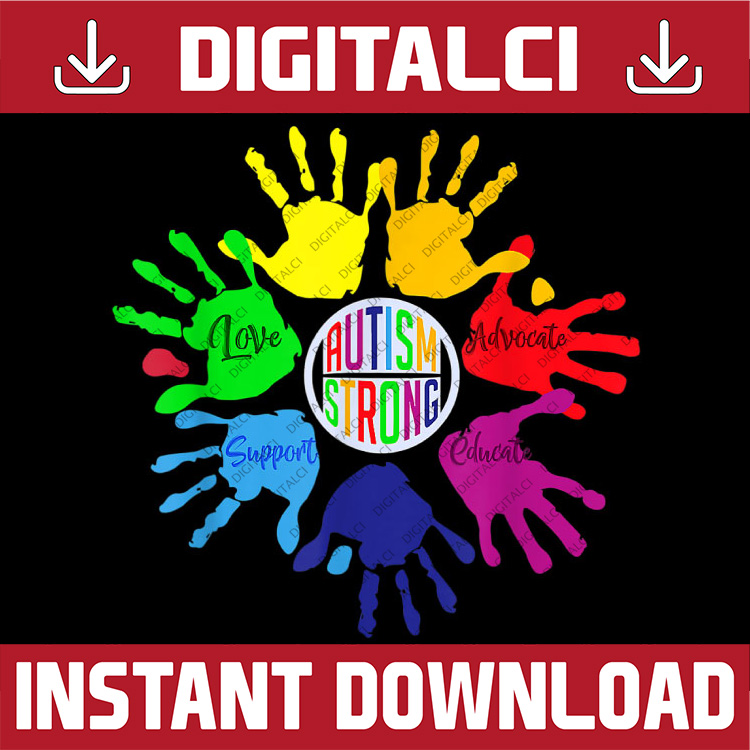 Autism Awareness Sign Language Hand Puzzle Support PNG Subli | Inspire ...