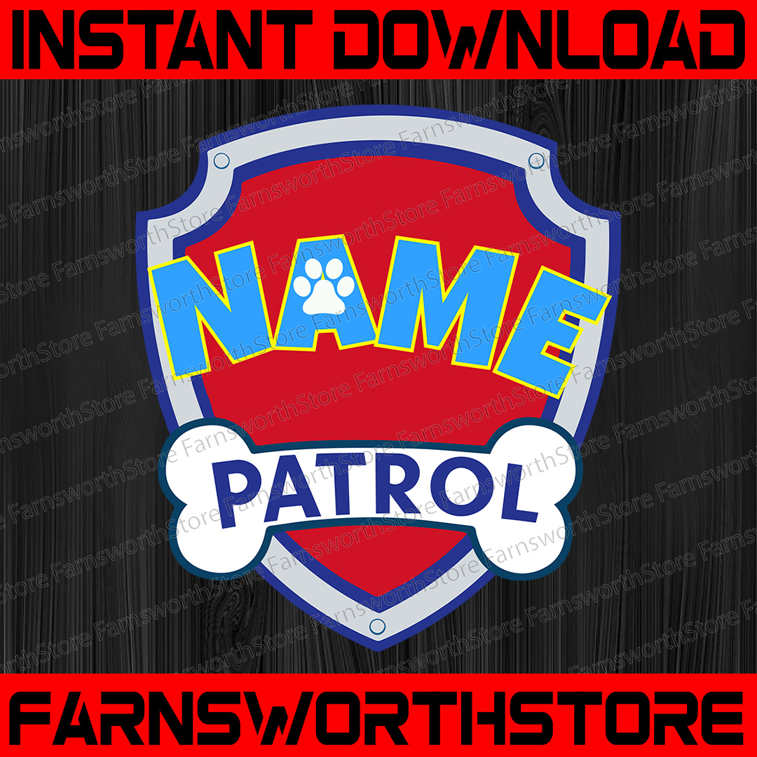 Custom Name Patrol logo, Personalized Name patrol clipart, c | Inspire ...