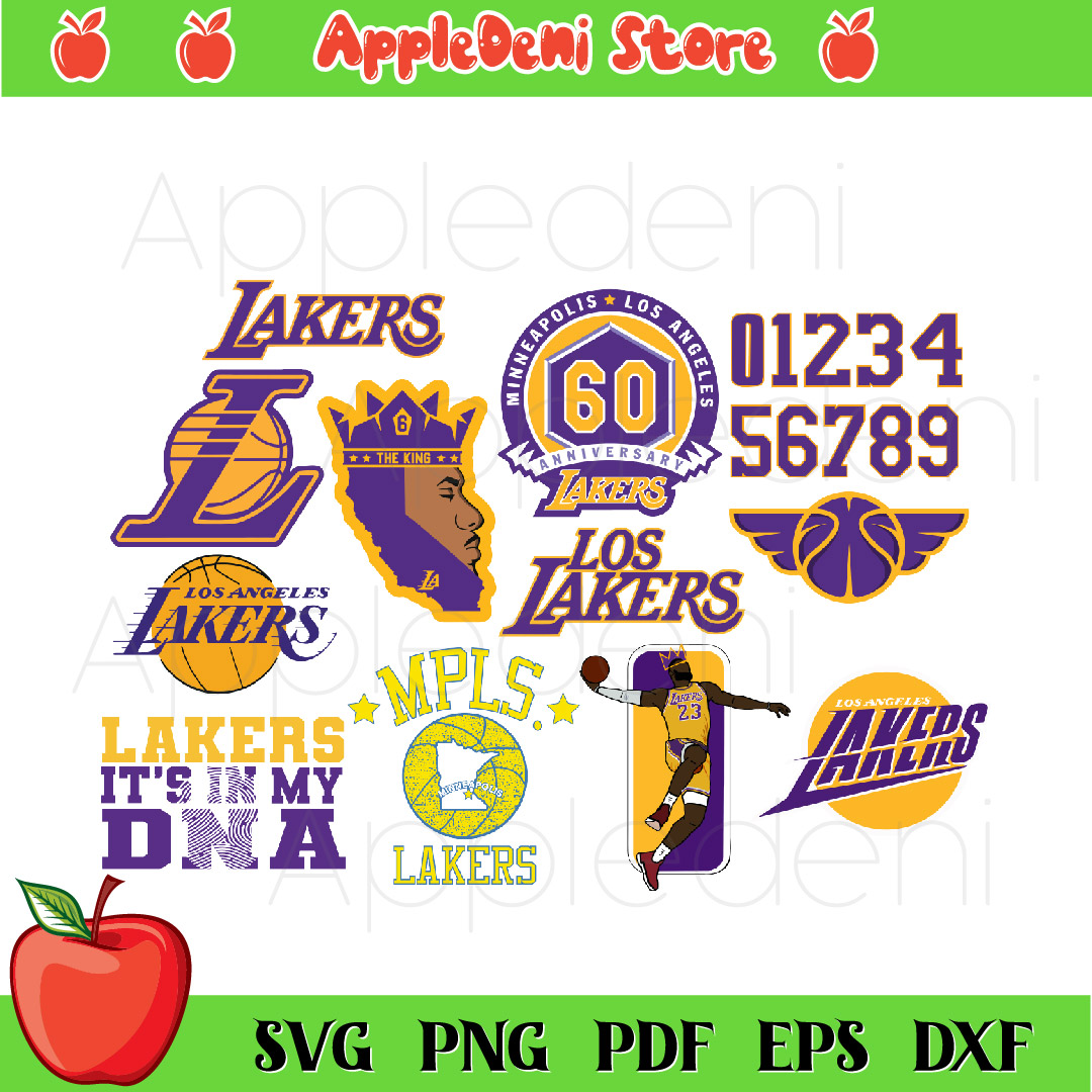 Lakers NBA Basketball Bundle Svg, Sport Svg, Lakers Logo Svg | Inspire ...