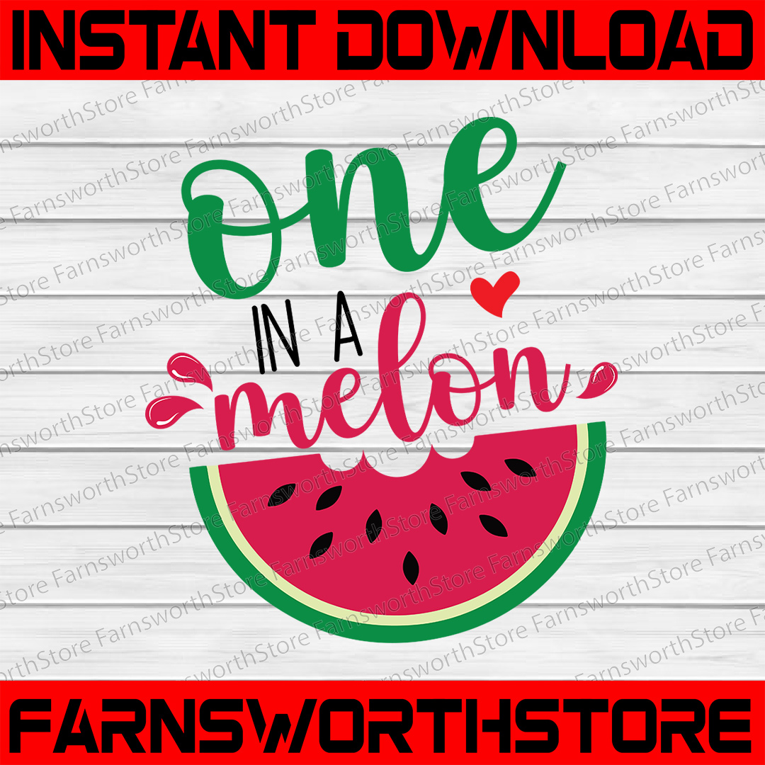 One In A Melon Svg, Watermelon Birthday SVG, Watermelon Svg, - Inspire ...