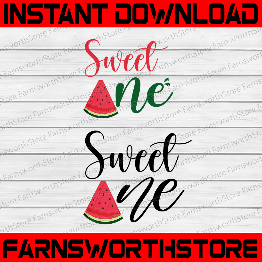 Sweet One Birthday Svg, Watermelon Birthday Svg, Sweet One S | Inspire ...