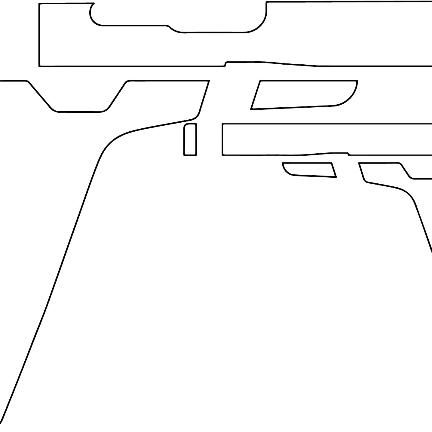 Glock 34 gen 5 Hand Gun Blank Template Custom, Ai, Vector, S | Inspire ...