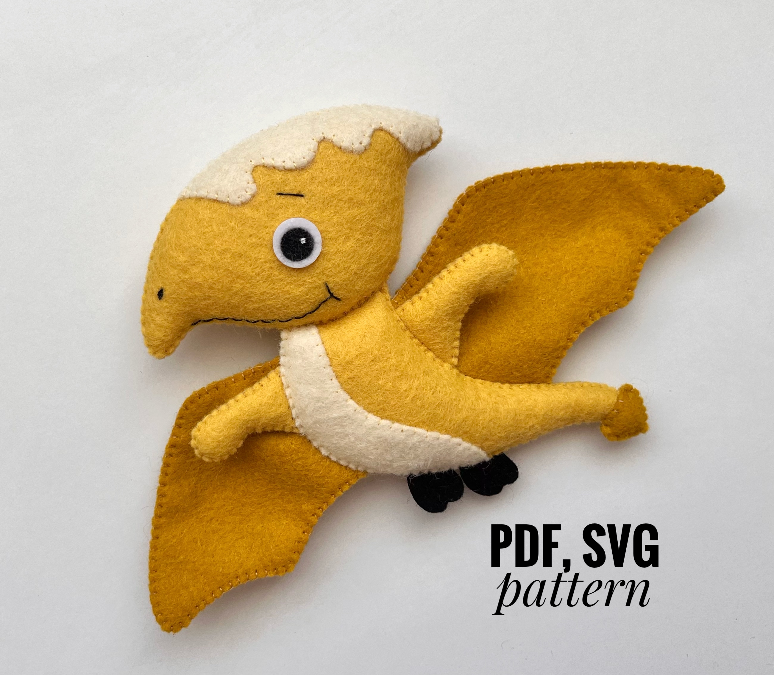 Dinosaur ornaments pattern Dinosaur felt pattern PDF | Inspire Uplift