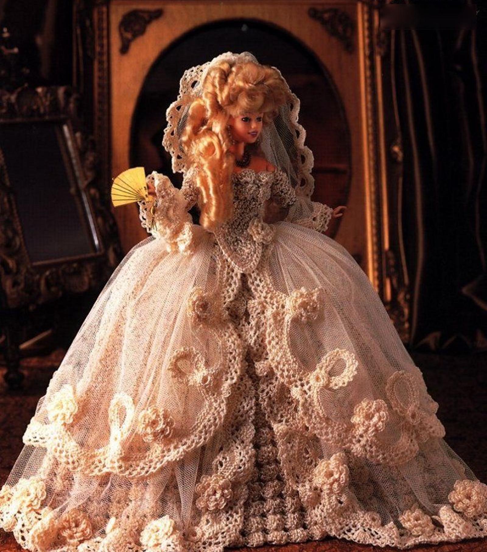 crochet pattern PDF-bridal Fashion- late 18th century Bride | Inspire ...