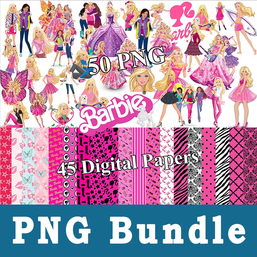 Barbie Dolls Png, Barbie Dolls Bundle Png, cliparts - Inspire Uplift