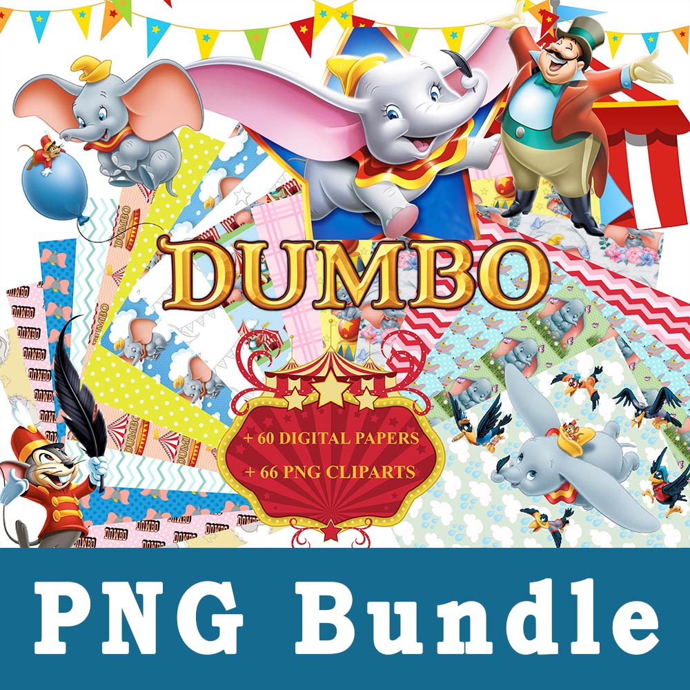 Dumbo Png, Dumbo Bundle Png, cliparts, Printable | Inspire Uplift