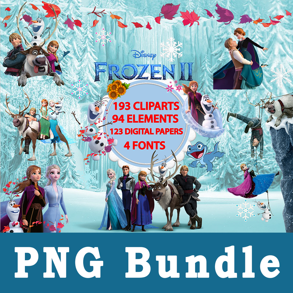 Frozen Png, Frozen Bundle Png, cliparts, Printable, Cartoon - Inspire Uplift