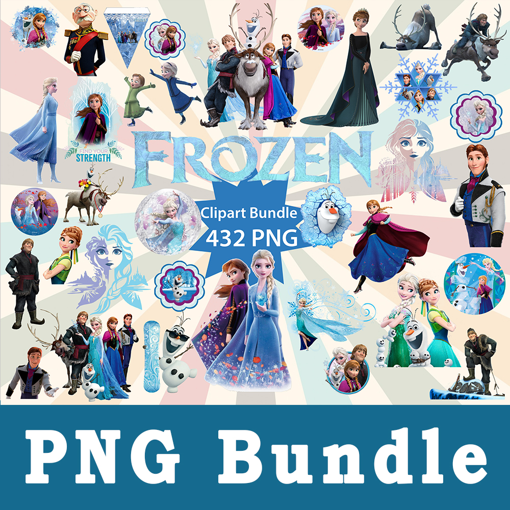 Frozen Png, Frozen Bundle Png, cliparts, Printable, Cartoon | Inspire ...
