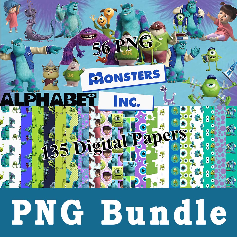 Monster Inc Png, Monster Inc Bundle Png, cliparts | Inspire Uplift