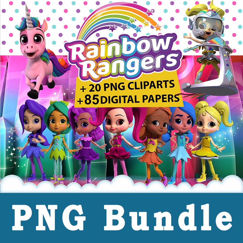 Rainbow Rangers Png, Rainbow Rangers Bundle Png, cliparts | Inspire Uplift