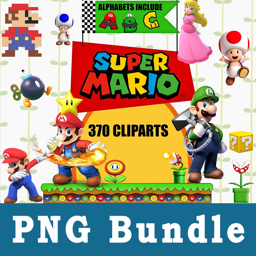 Super Mario Png, Super Mario Bundle Png, cliparts, Printable - Inspire ...
