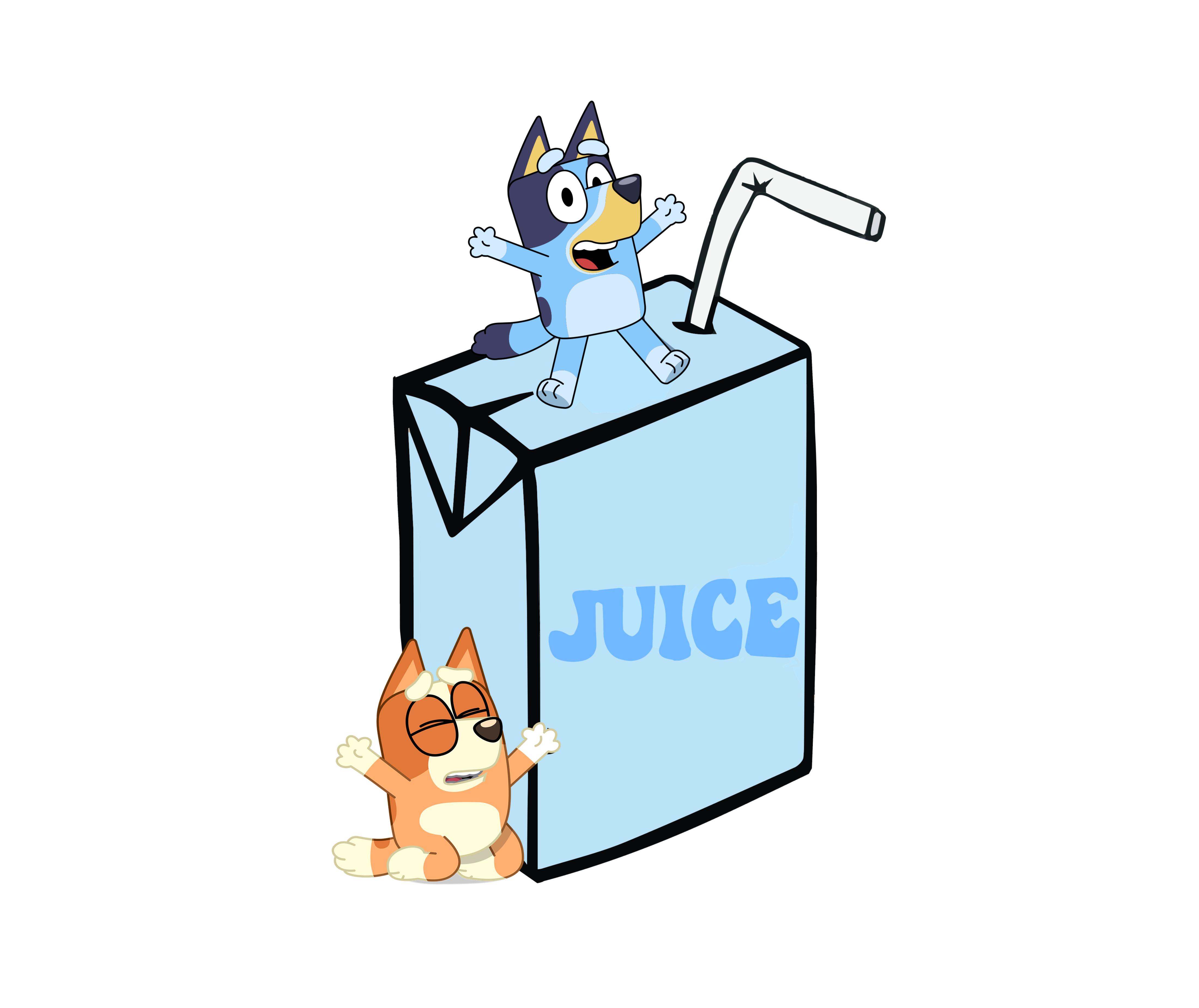 Bluey and Bingo Juice Box Png | Inspire Uplift
