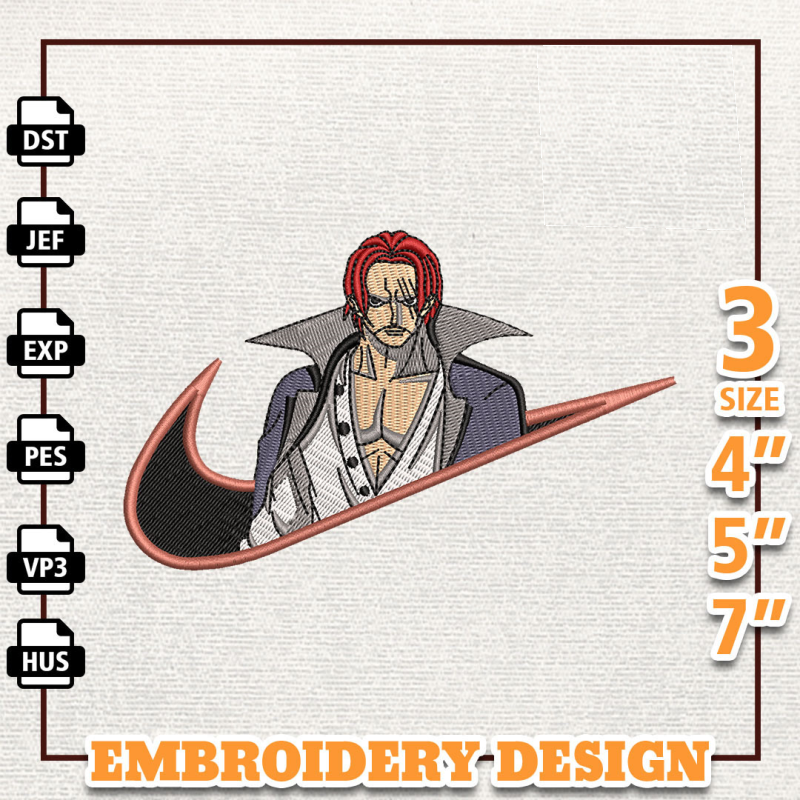 Nike Shanks Anime Embroidery Design Digital Embroidery Digit | Inspire ...