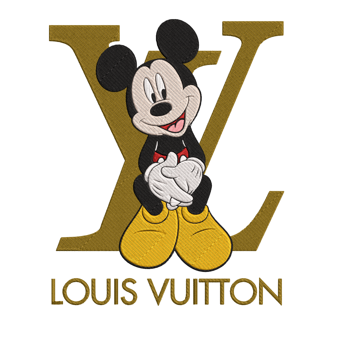 Mickey Mouse Louis Vuitton Logo Embroidery Design Embroidery | Inspire ...