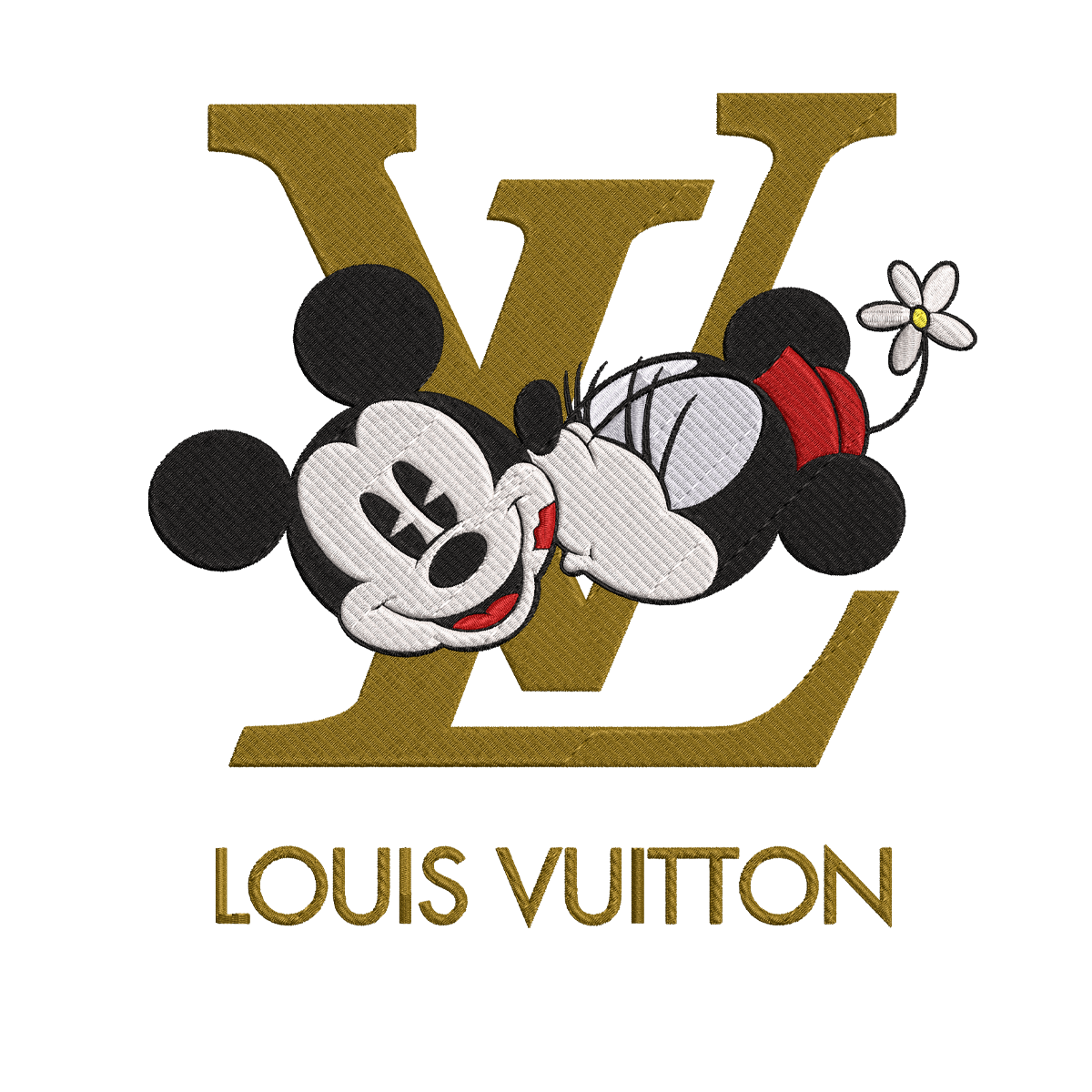 Louis Vuitton Mickey Kiss Fashion Embroidery Design Embroide | Inspire ...