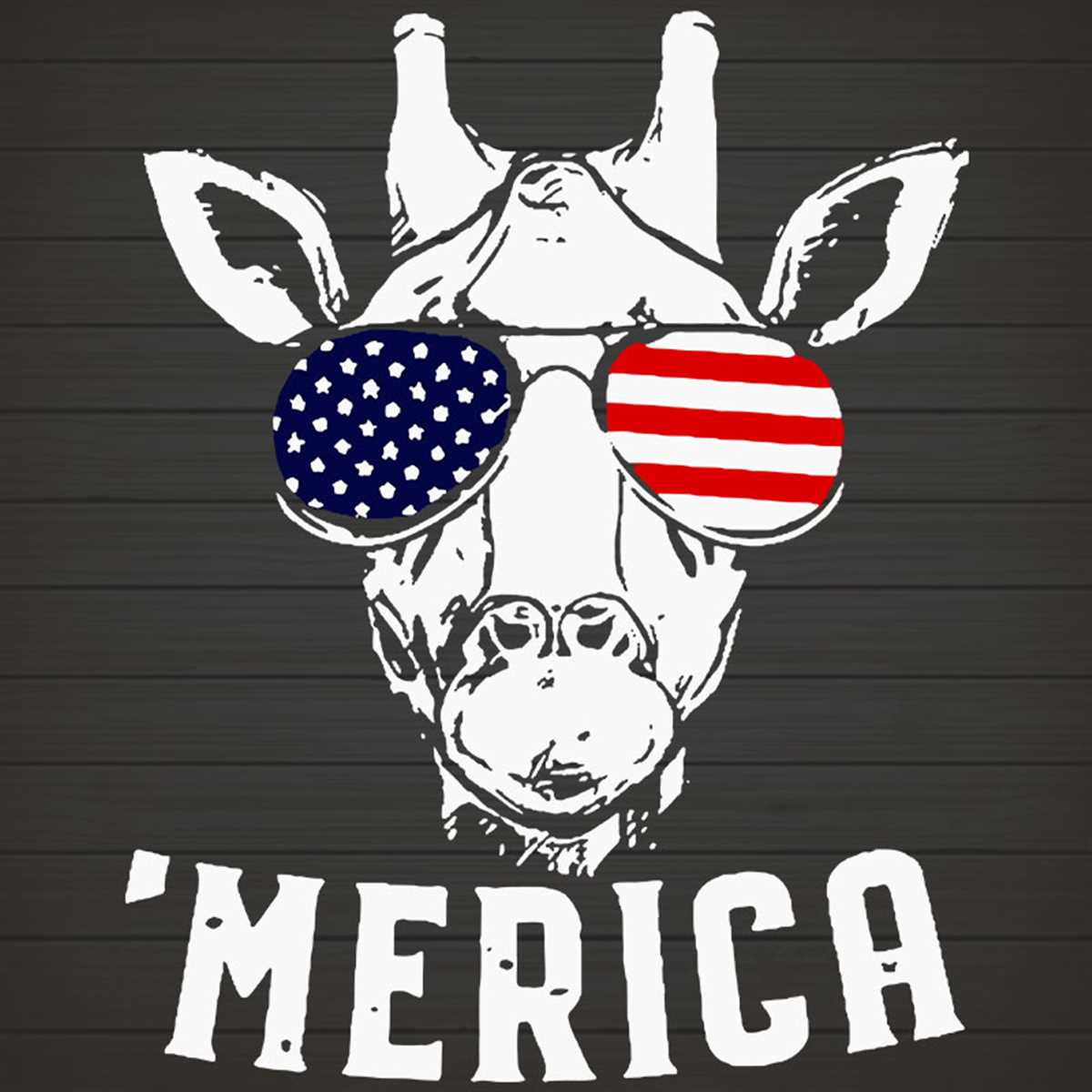 Cow with bandana svg file Merica silhouette Patriotic svg fi | Inspire ...
