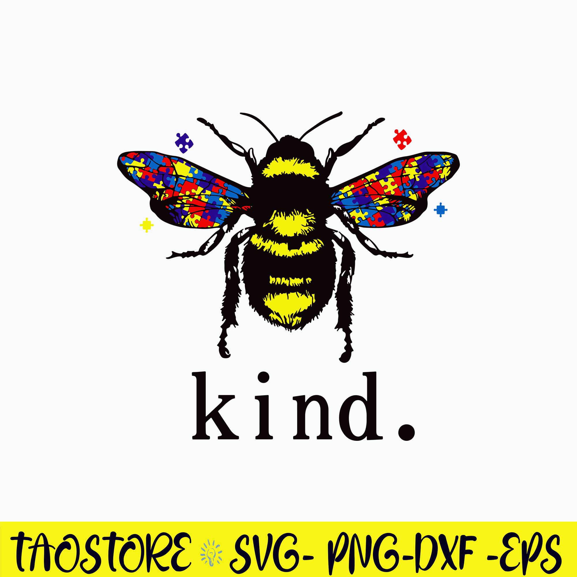Autism Bee Kind Svg, Autism Awareness Svg, Bee Svg, Png Dxf | Inspire ...