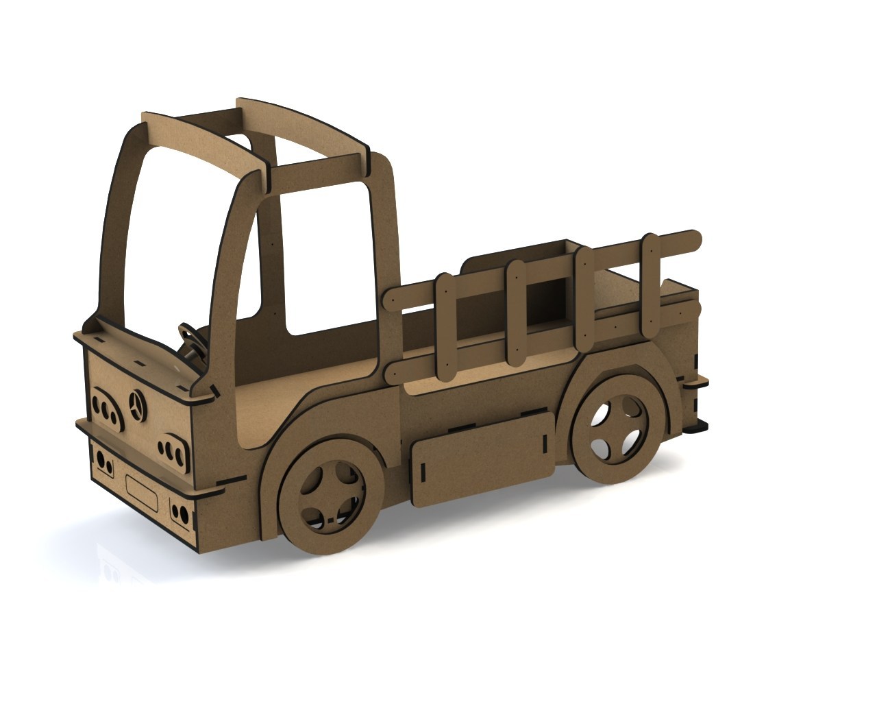 Digital Template Cnc Router Files Cnc Bed-Car Files for Wood | Inspire ...