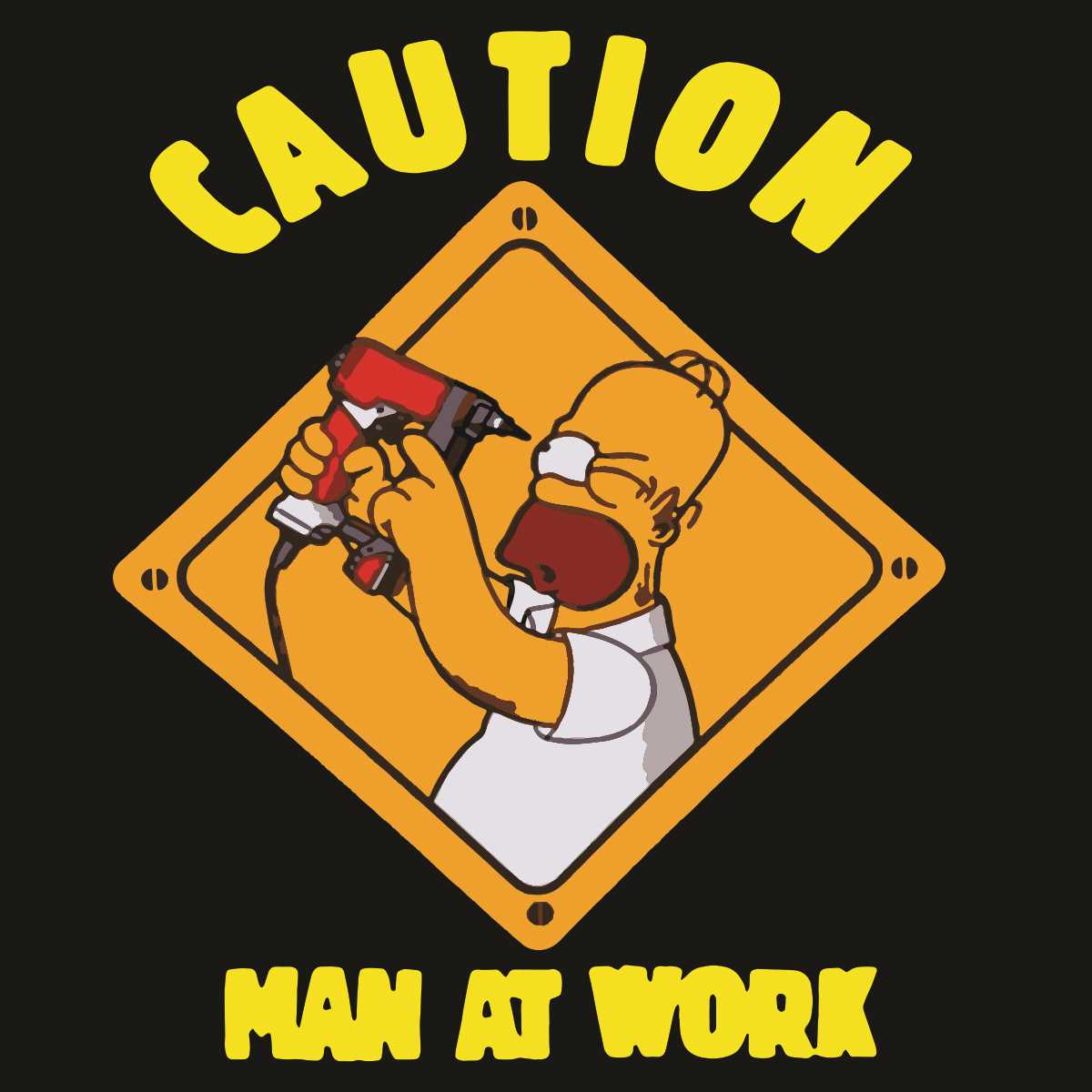 Caution Man At Work Svg, Trending Svg, The Simpsons Svg, Sim | Inspire ...