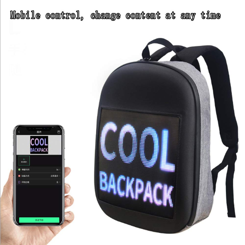 Full Color Screen LED Backpack Programmable Smart Laptop Bac - Inspire ...