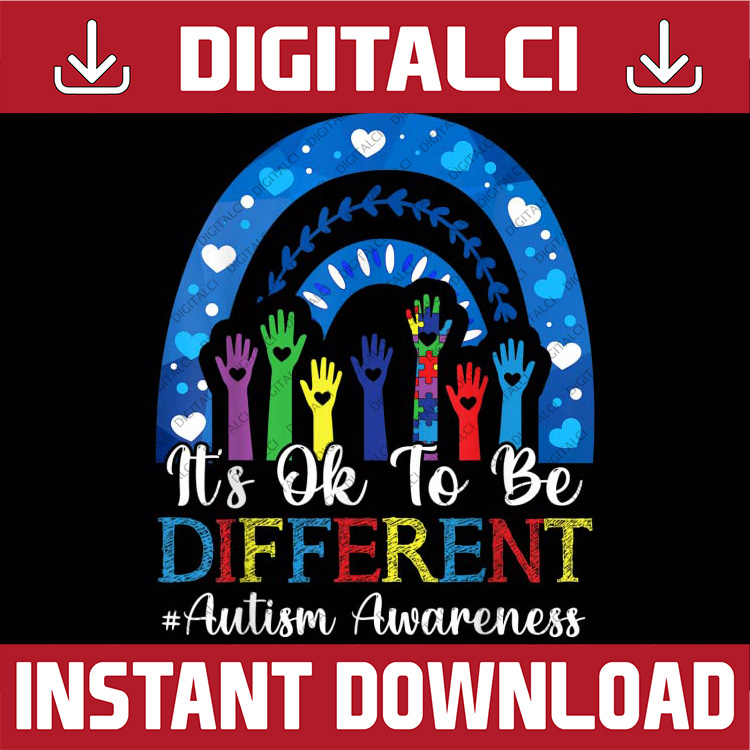 It's Ok To Be Different Autistics Rainbow Autism Awareness P | Inspire ...