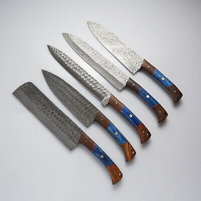Stainless steel Chef knives, Of 5 Pieces, Custom Handmade, H | Inspire ...