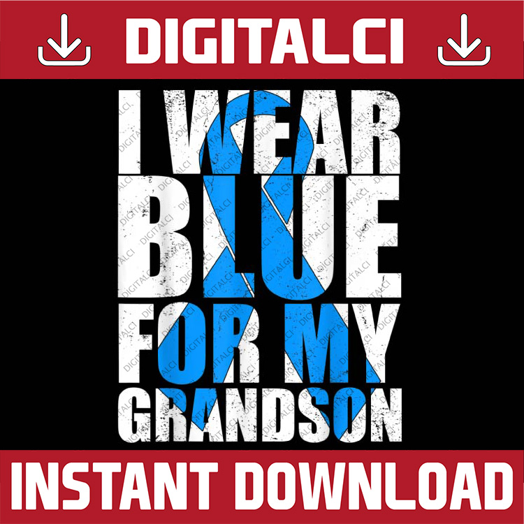 Ribbon Autism I Wear Blue For My Grandson Autism Awareness P | Inspire ...