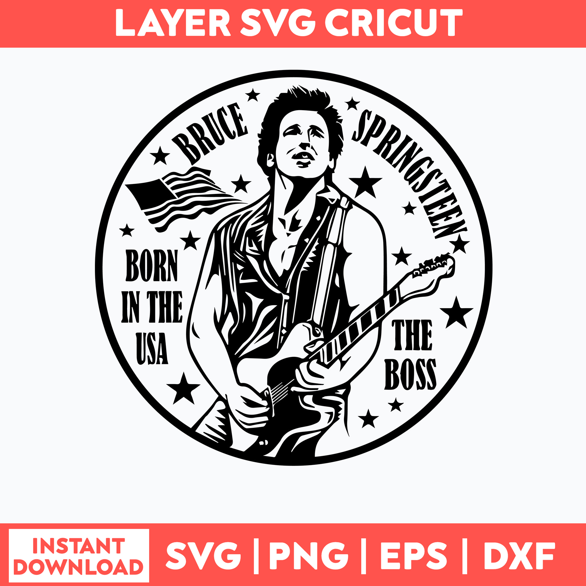 Bruce Springsteen Born In The Usa The Boos Svg, Bruce Spring | Inspire ...