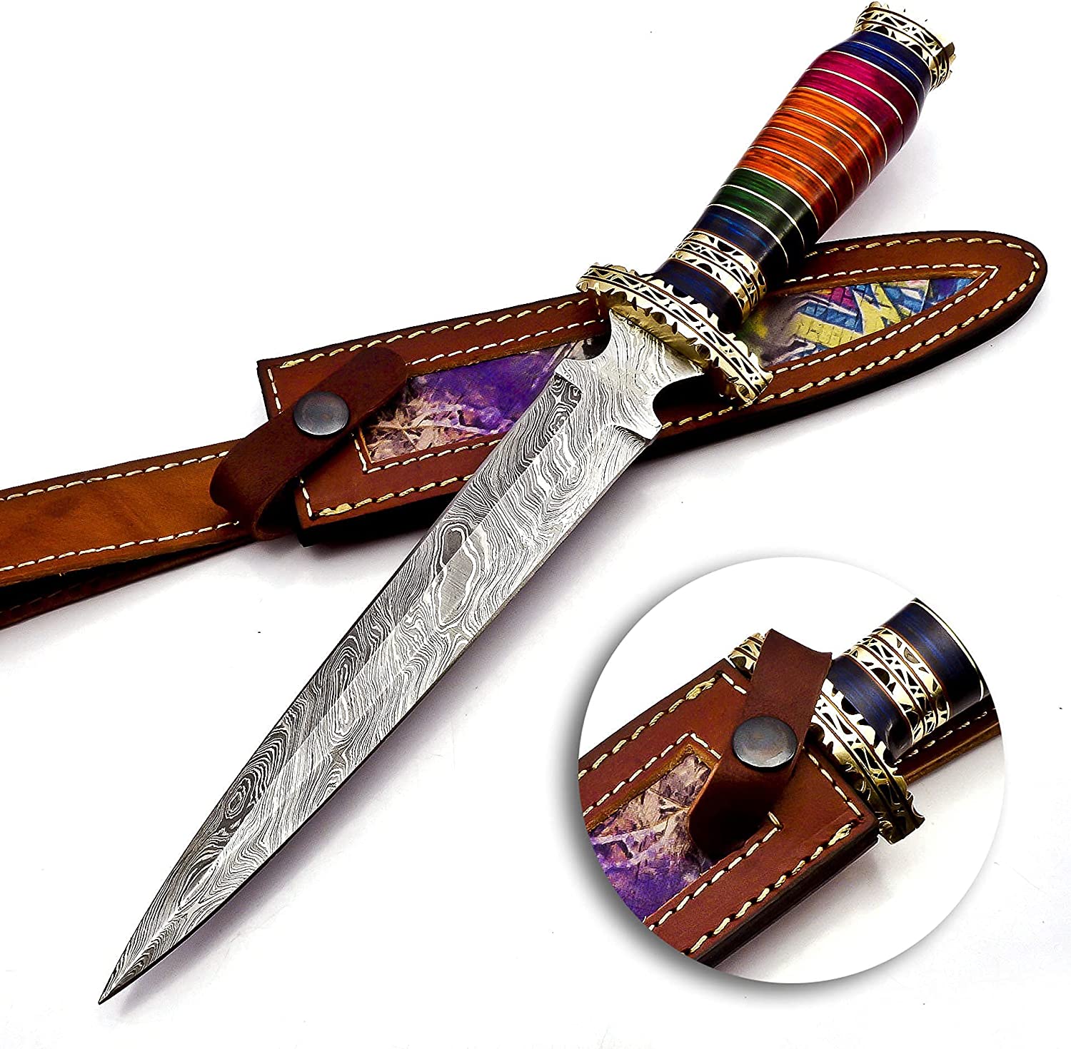 Dagger made by hand with Damascus steel and a collectible ca | Inspire ...
