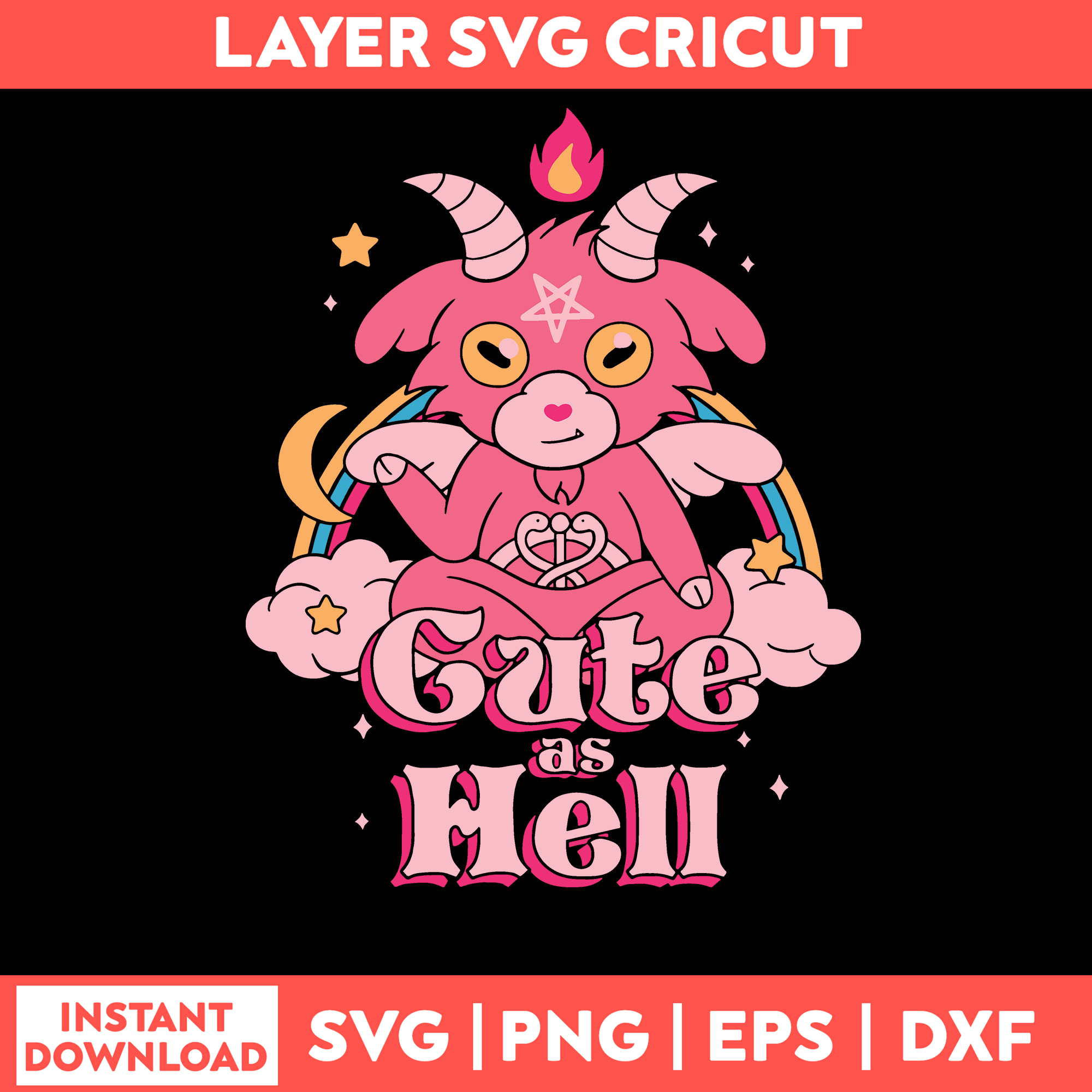 Cute As Hell Svg, Satan Svg, Lucifer Svg, Halloween Svg, Png | Inspire ...