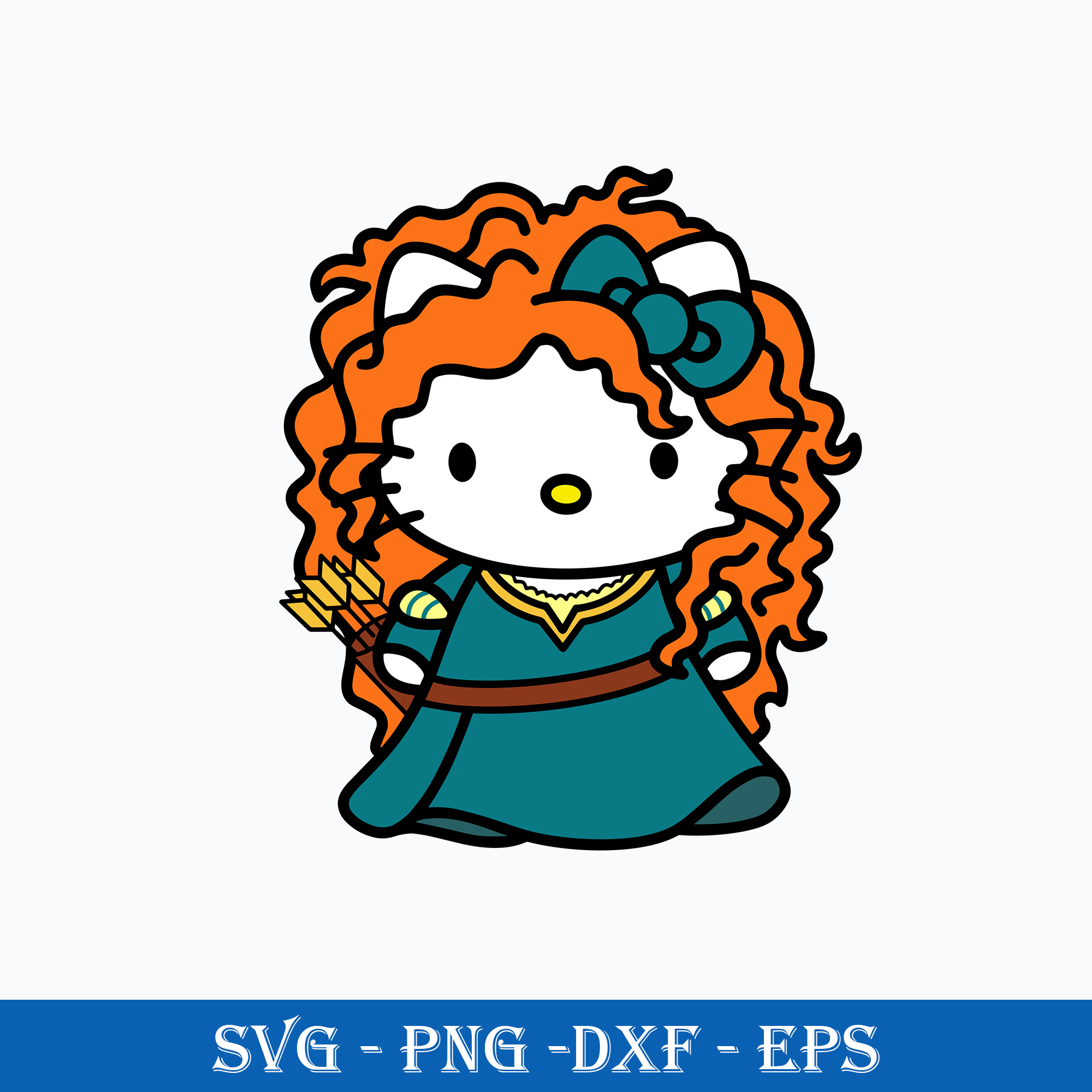 Hello Kitty Merida Svg, Hello Kitty Svg, Merida Svg, Disney | Inspire ...