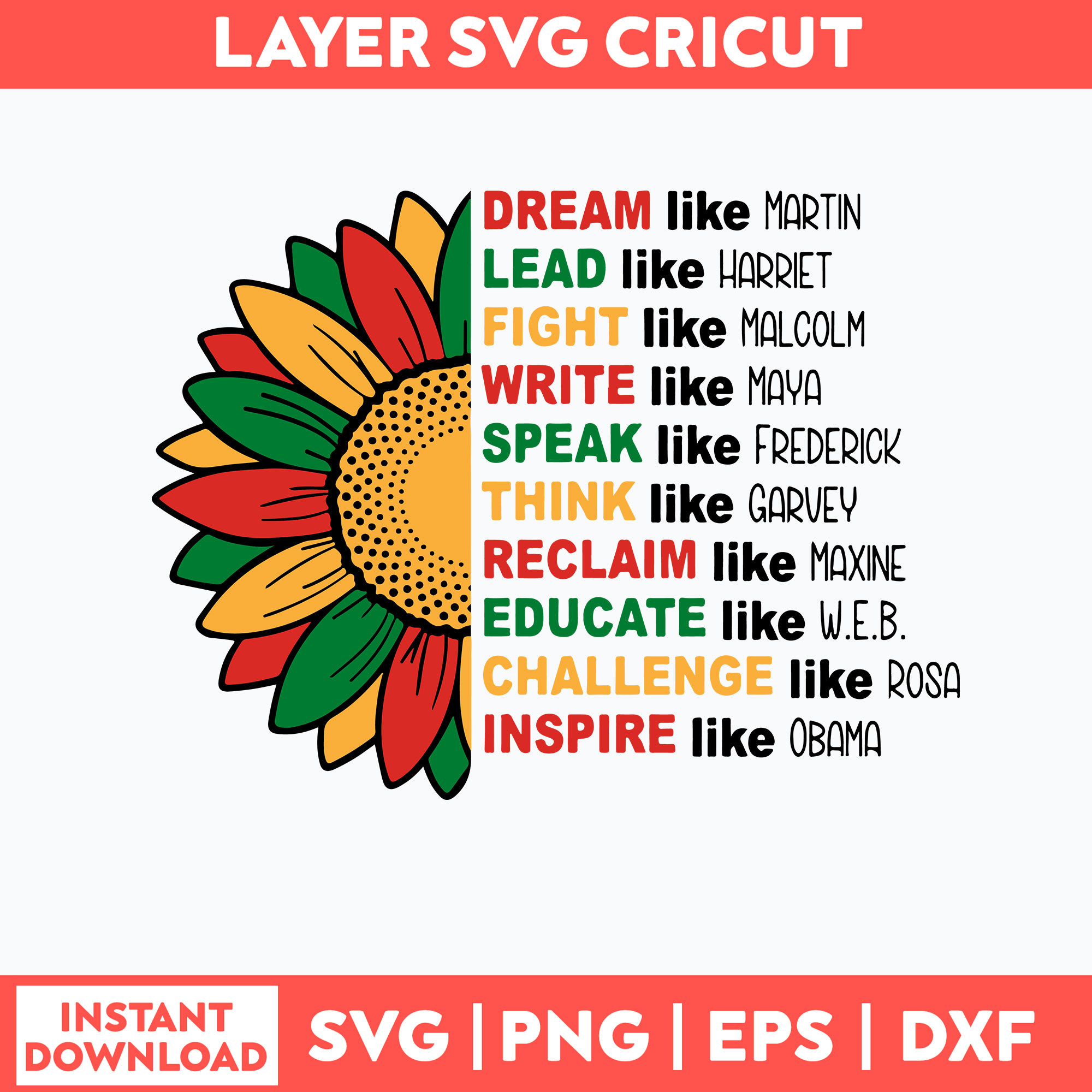 Dream Like Martin Svg, Juneteenth Svg, Black History Month S | Inspire ...