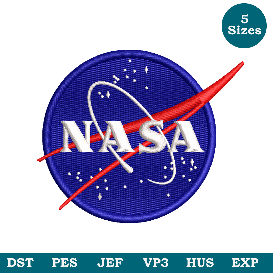 Nasa Logo Embroidery Patch Machine Embroidery Design FIle 4 | Inspire ...